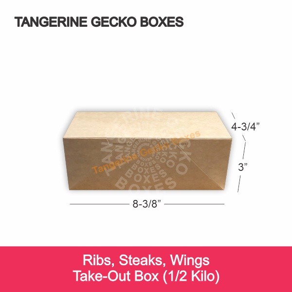 RIBS, STEAKS, WINGS TAKE-OUT BOX (HALF KILO) - 50 pcs / pack | Shopee ...