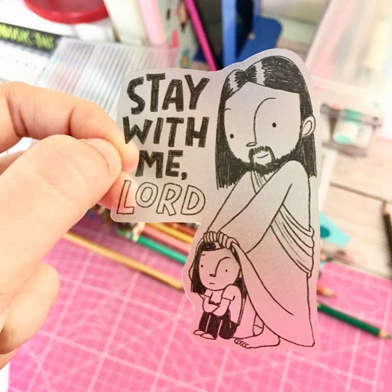 Stay With Me Clear Frosted Waterproof Vinyl Sticker | Real Life Reg ...