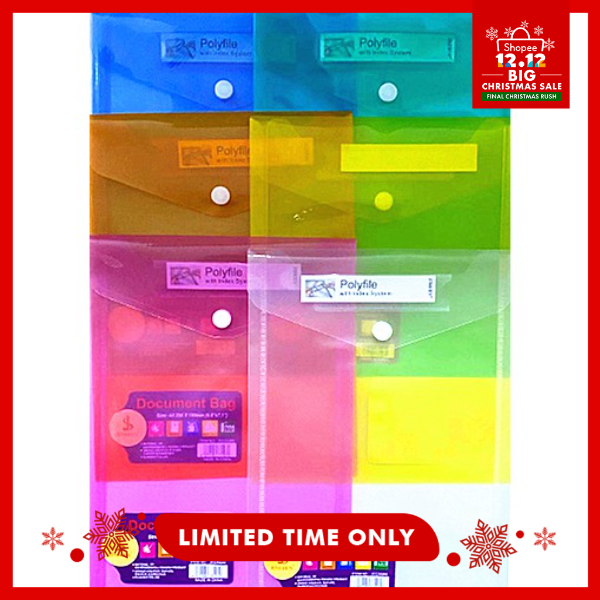 HOKKA A5 Document Envelope with Button Lock and Index System Water ...