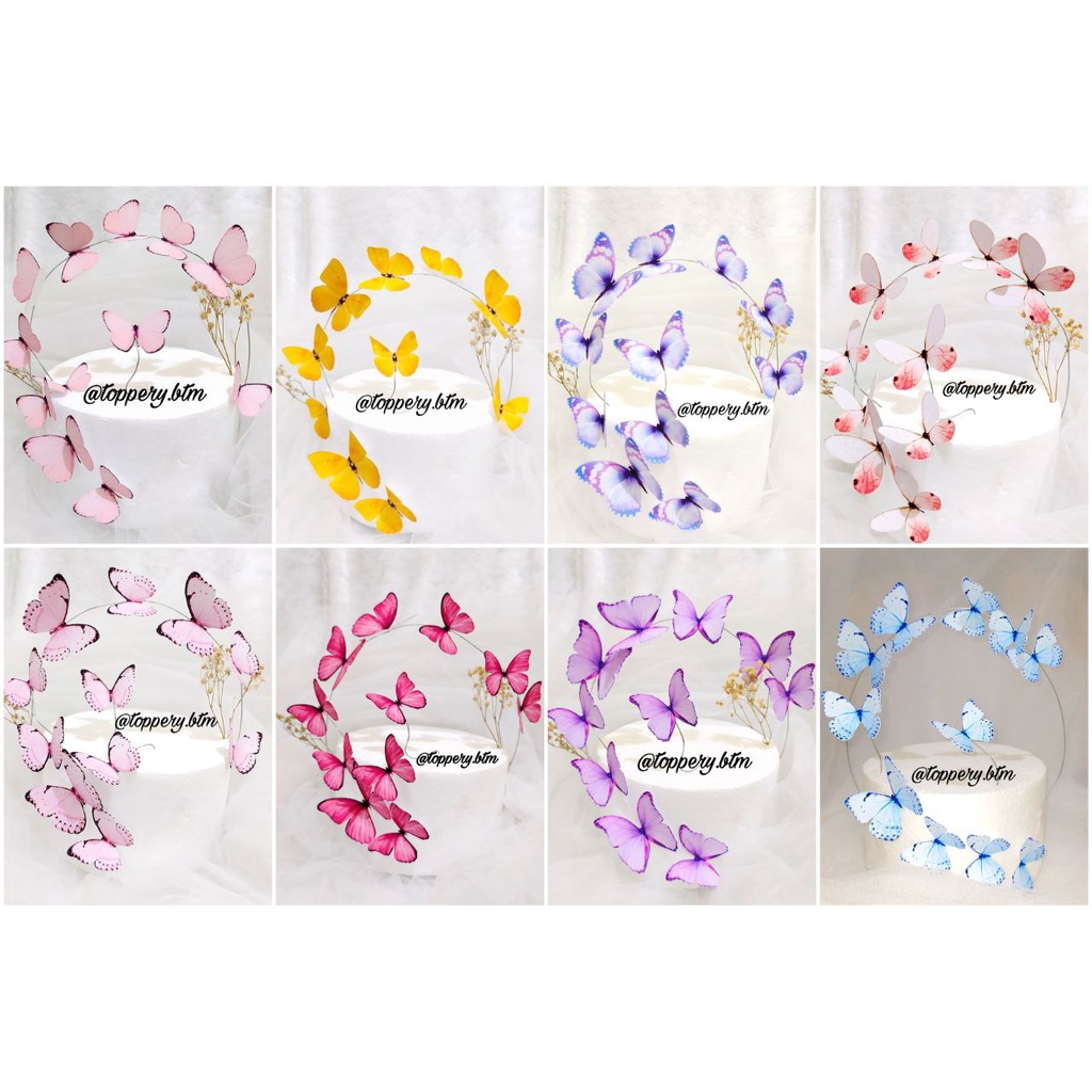 11 pcs Cake Topper butterfly Cake Decoration/ butterfly birthday Cake ...