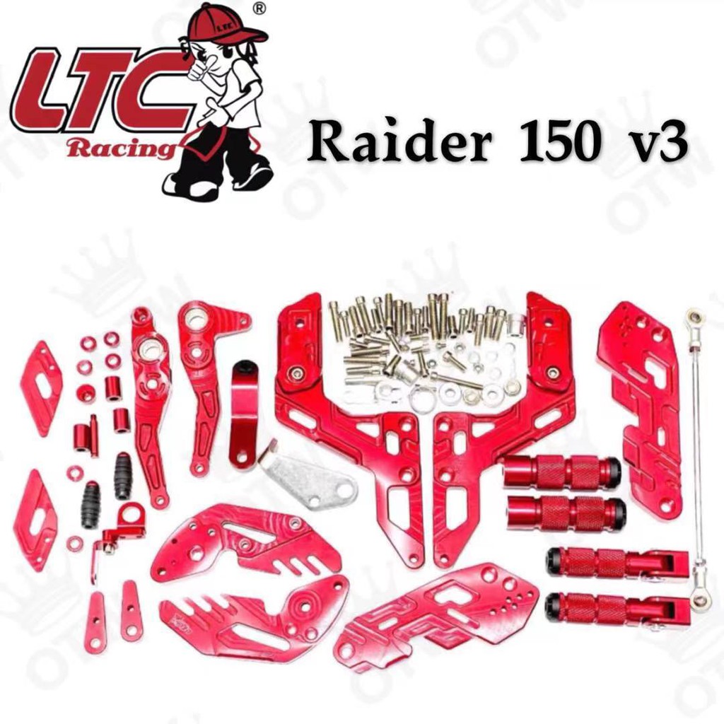 LTC Full Set Shifter Raider 150 v3 Rear Set Modified Parts (Red ...