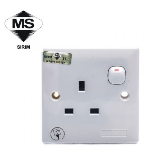 DESIGNER 13A SINGLE SWITCH SOCKET OUTLET 13A (SIRIM) | Shopee Philippines