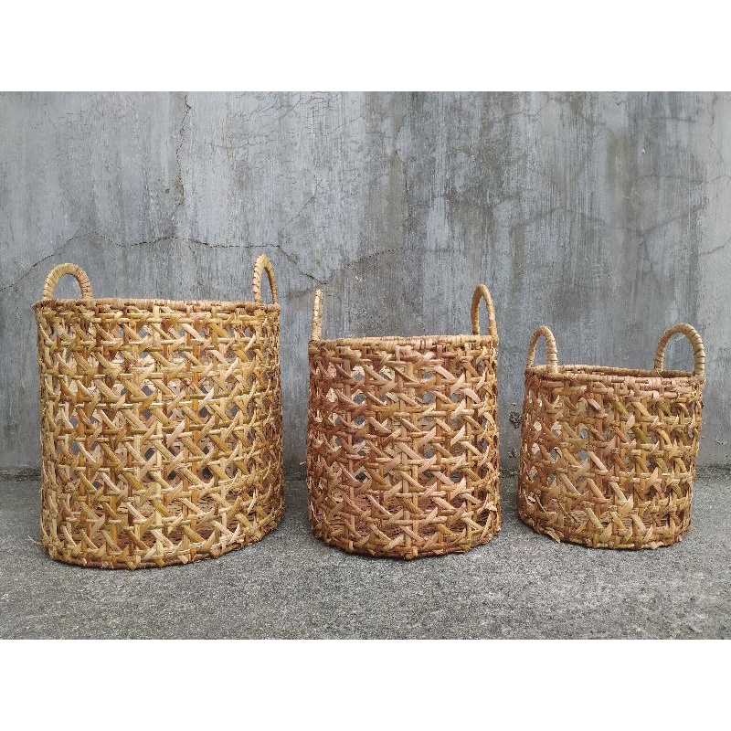Native Rattan Planter/Basket (S, M, L) per pc | Shopee Philippines