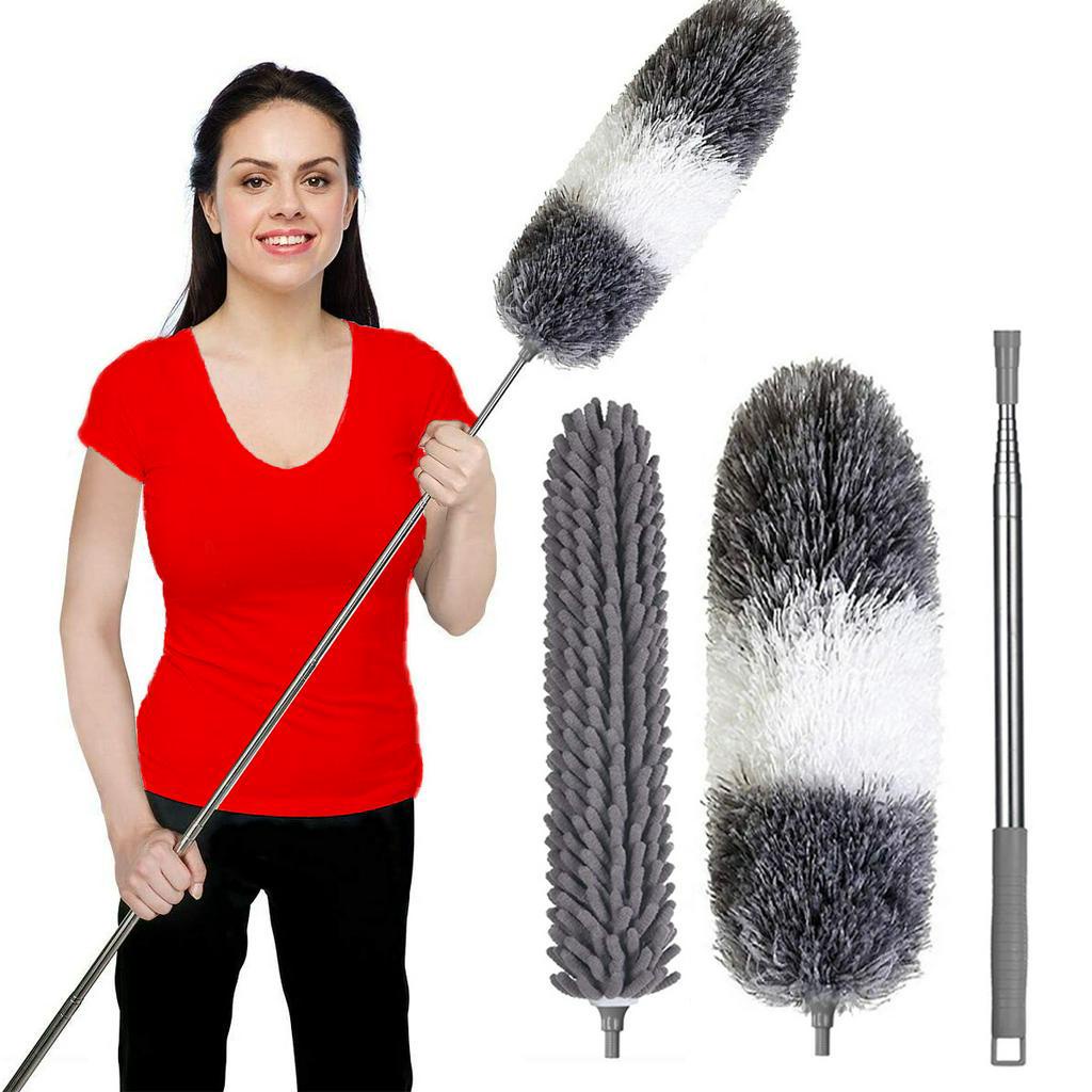 Microfiber Duster Kit for High Ceiling, Extendable Dusters for Cleaning ...