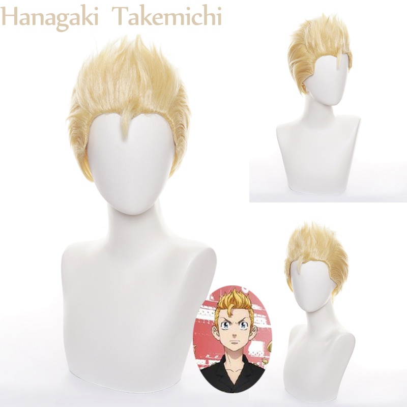 new Halloween Tokyo Revengers - Hanagaki Takemichi Wigs Cosplay Prop ...