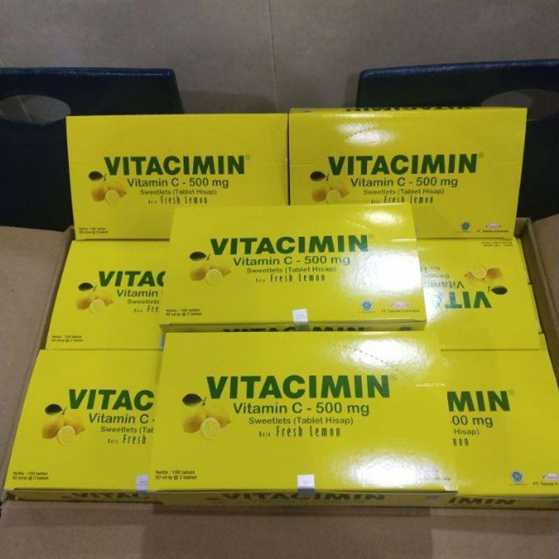 Vitamin Body VITACIMIN 500G 1 BOX Contents 100 TABLET - Orange - LEMON ...