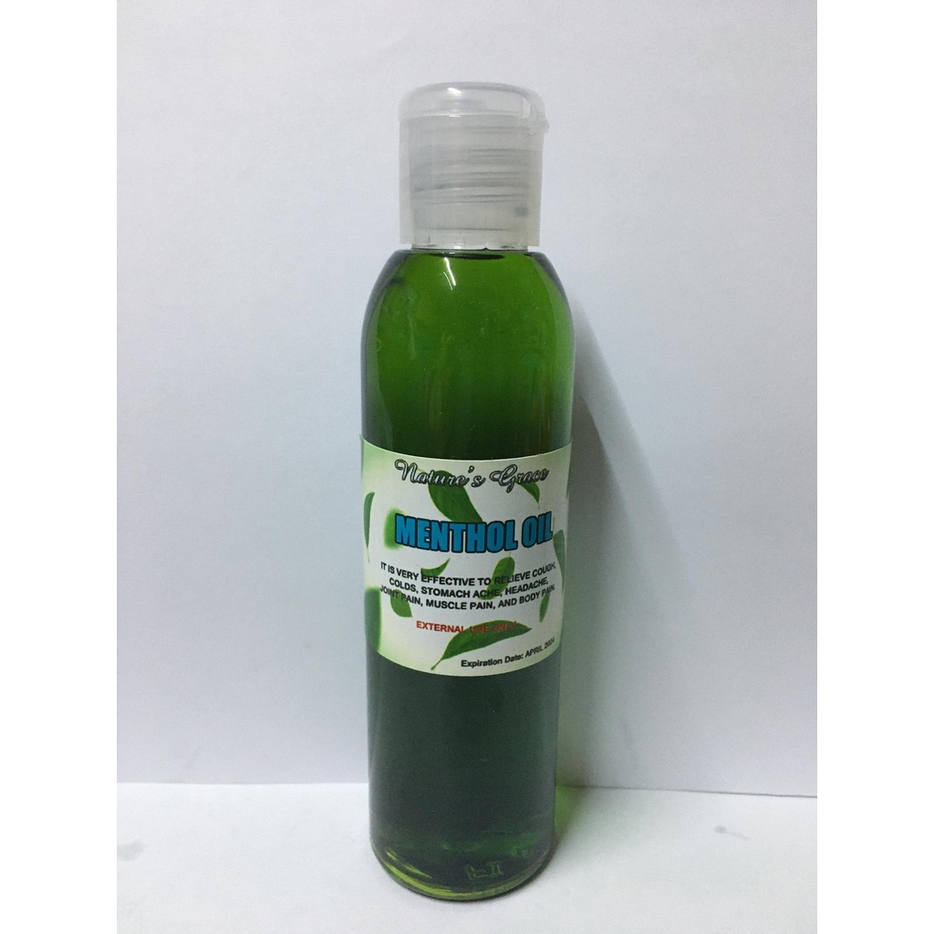 Menthol Oil (100ml) Plastic Bottle - Massage Oil by Nature's Grace ...