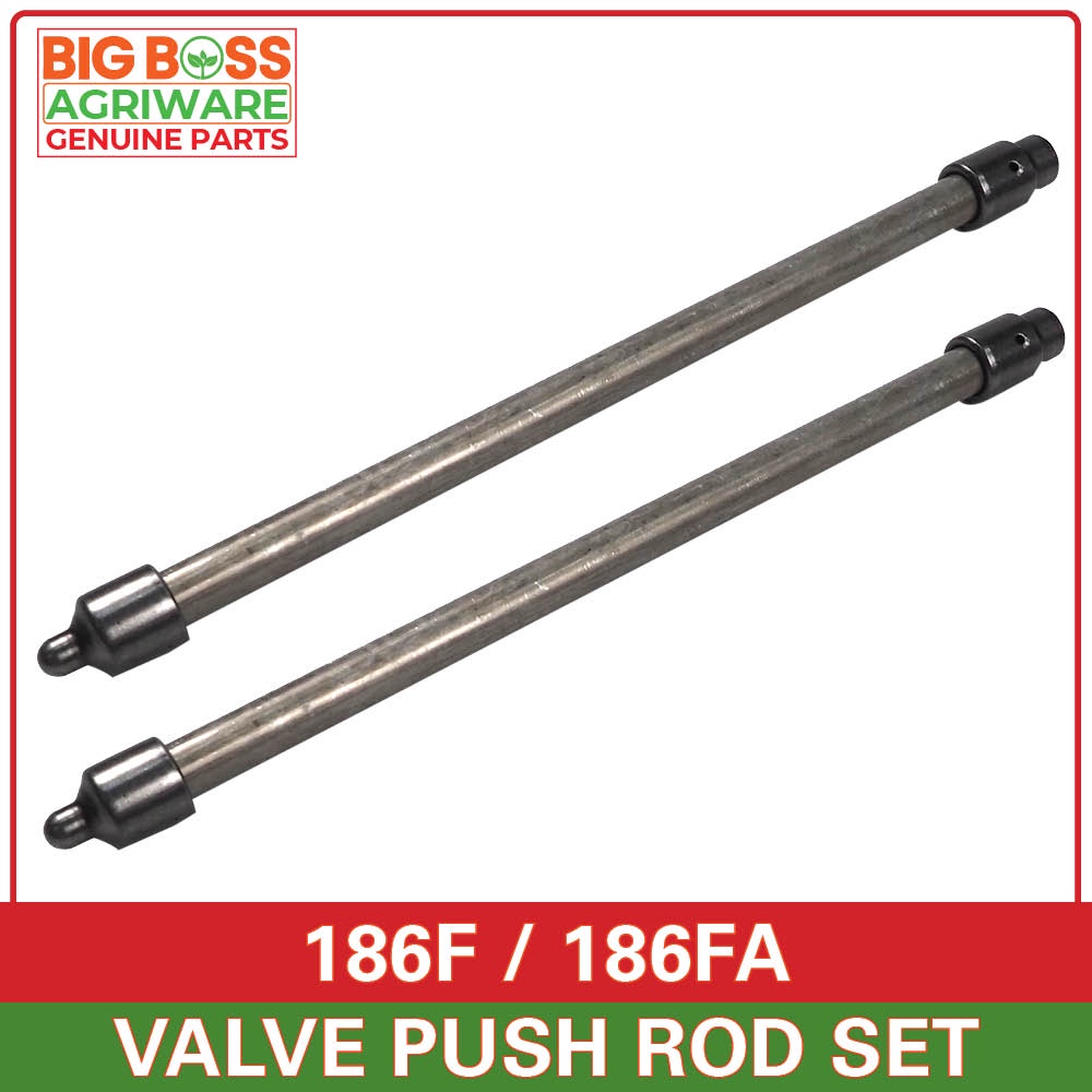 BBA Push Rod Set (2pcs) 186F (10hp), 186FA (12hp) Aircooled Diesel ...