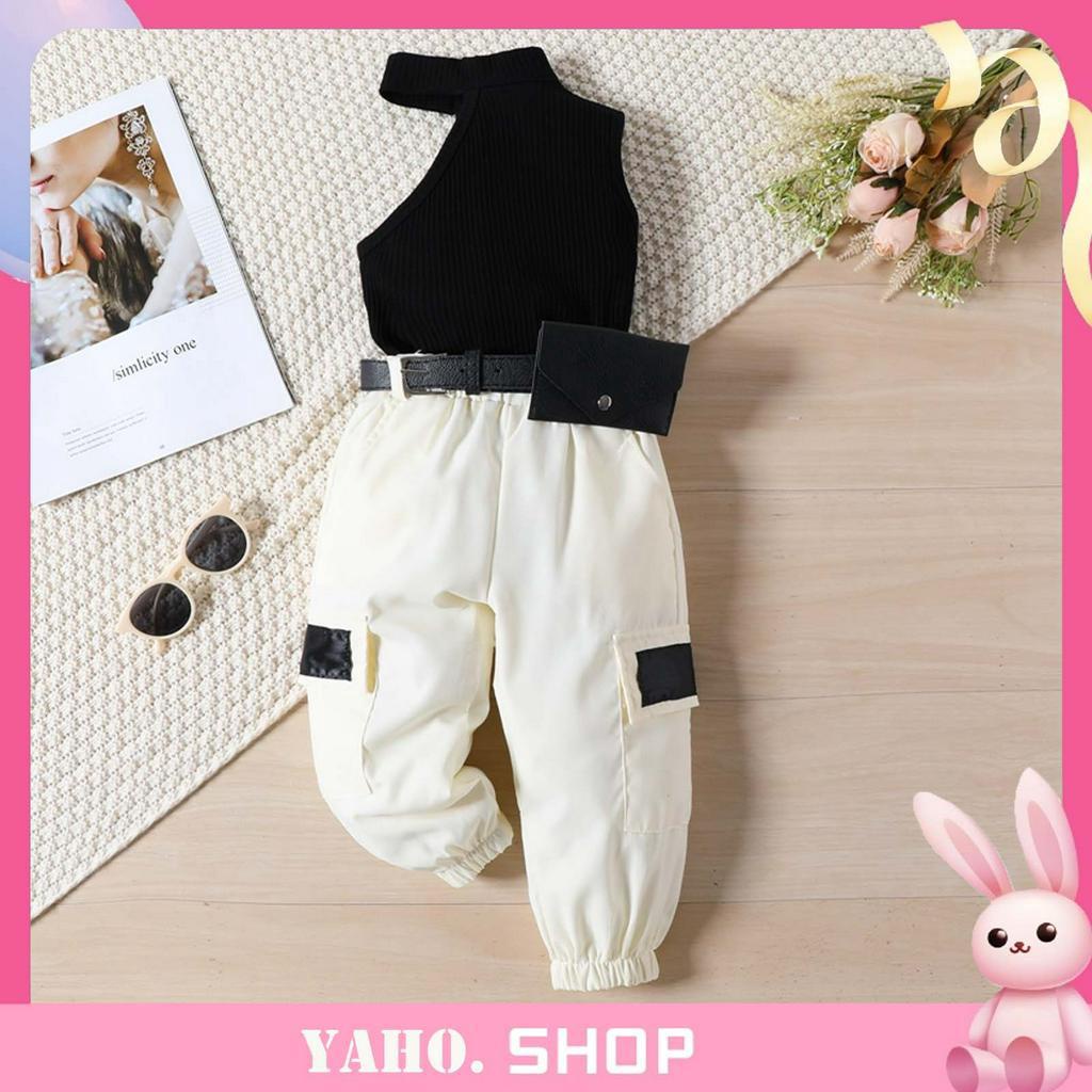 ZXT-Terno For Kid Girl 0-5Years Old Pants Set, Sleeveless Vest with ...