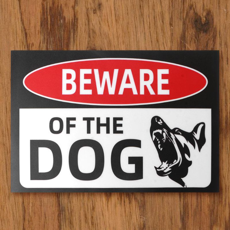 cc Indoor Outdoor Adhesive Warning Security Dog Beware of Dog Sign ...