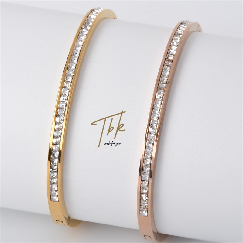 TBK 18K Gold Cubic Zirconia Adjustable Bracelet Accessories For Women ...