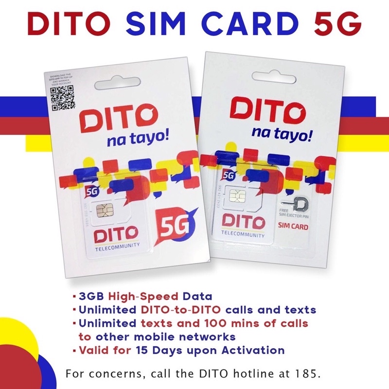 DITO SIM CARD 5G Network WITH 5gb Up 7gb 10Gb FREE+ 100Mins CALLTOALL ...