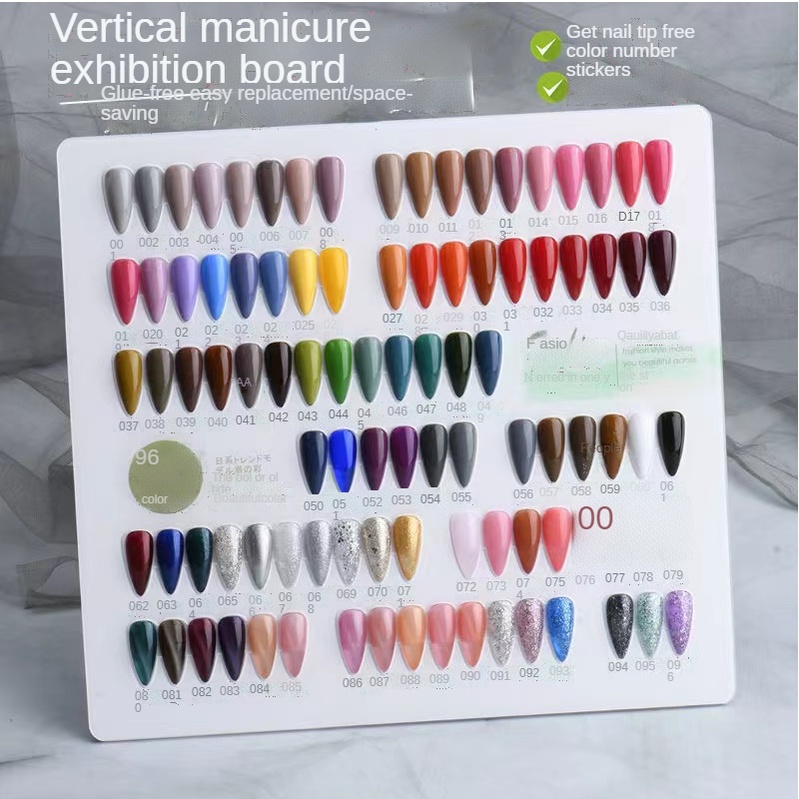 Nail Art Vertical Color Card Board Display Stand Acrylic Color Card ...