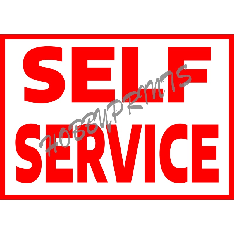 Laminated Signages | Self Service| Signage | Sign Boards | Shopee ...