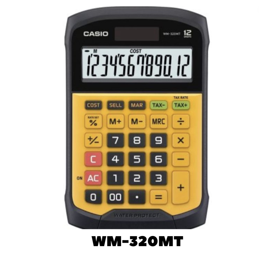 Casio Wm320mt Water-Protected Calculator WITH FREE ALCOHOL SPRAYER ...