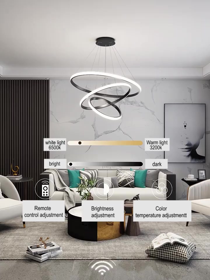 Led Ceiling Light Modern Ceiling Lights 3 Ring Ceiling Lamp 220v Lamp ...