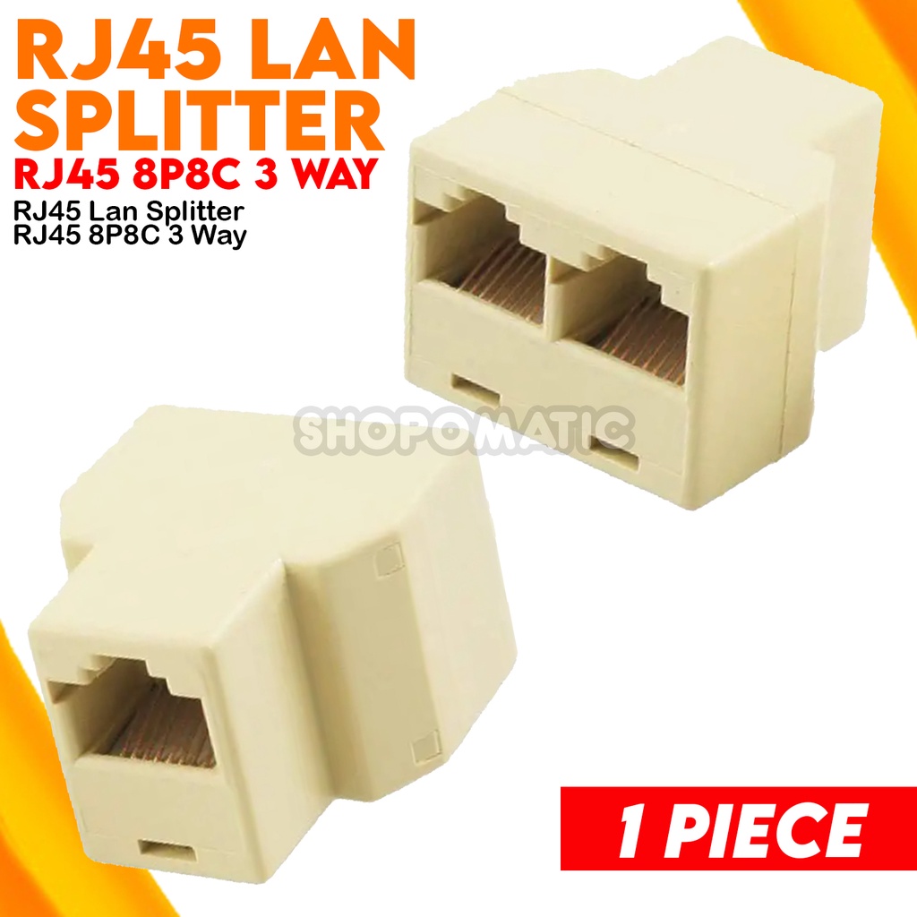 🟧RJ45 Lan splitter RJ 45 8P8C 3 way🟧 | Shopee Philippines