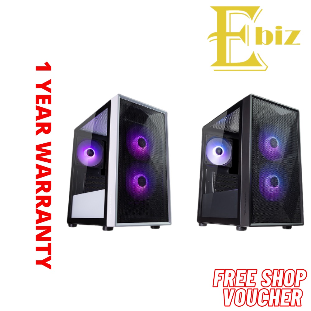 TECWARE FORGE M2 TG ARGB MATX CASING WITH 3 UNITS 12CM ARGB FAN BLACK ...