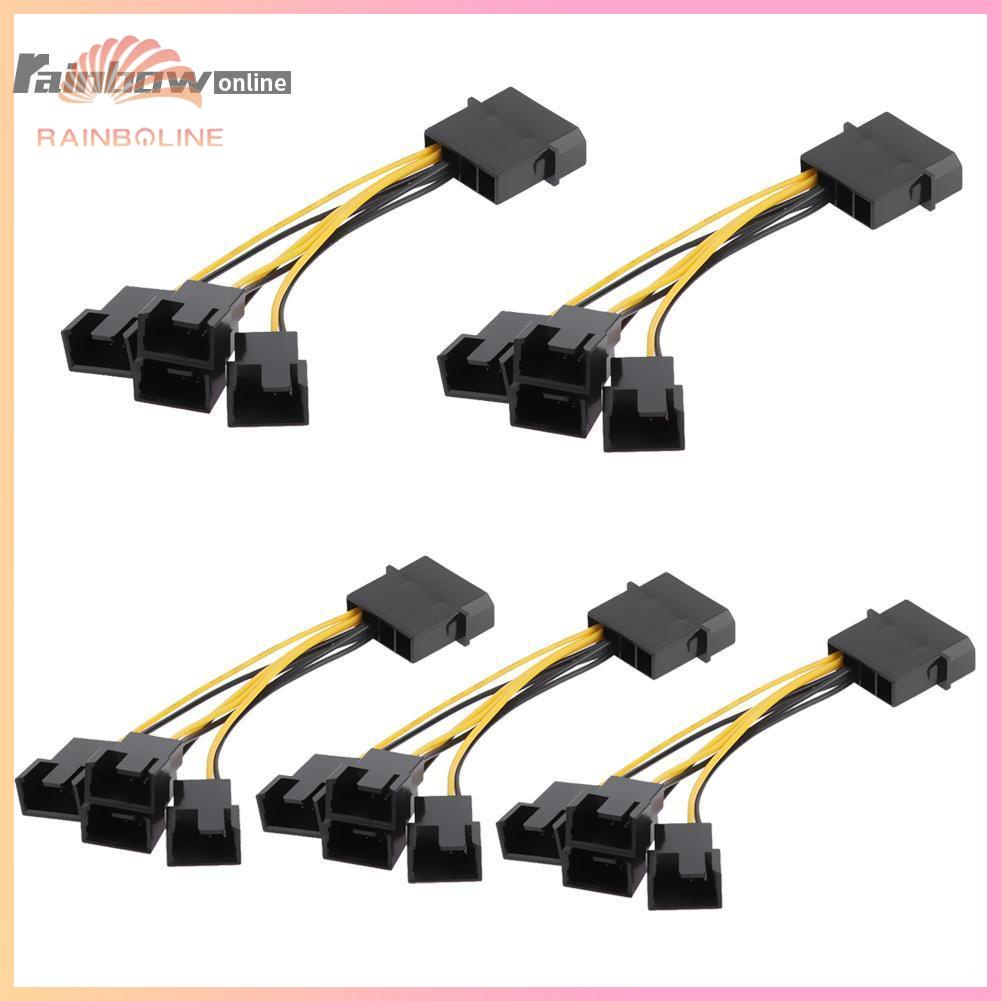 D-Port Computer CPU PC Case Fan Fan Cable 1 to 4 Power Cable | Shopee ...