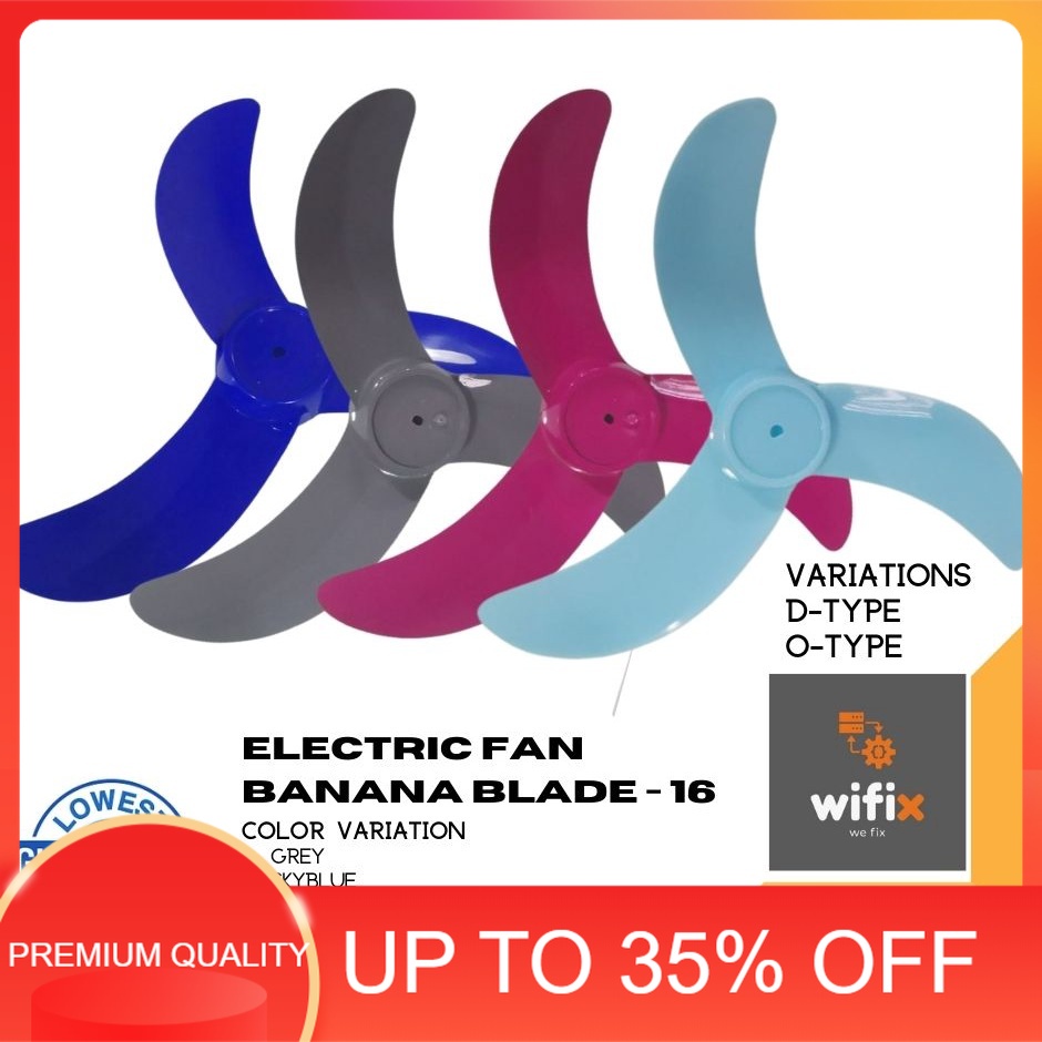 16" Banana type electric fan blade/elesi - plastic | Shopee Philippines