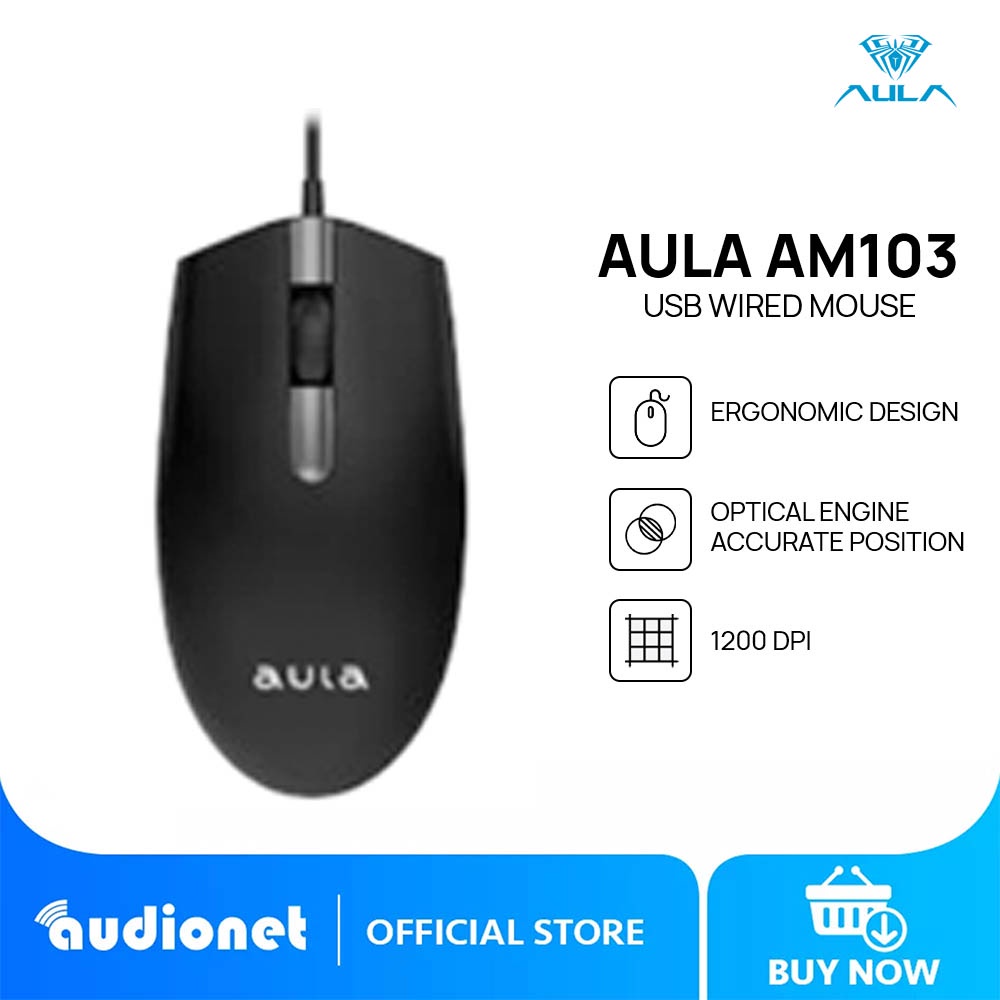 AULA AM103 USB Wired Mouse for PC Laptop Computer | Shopee Philippines