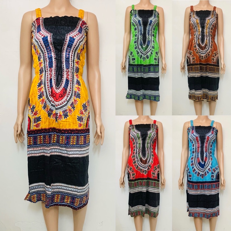 DASHIKI BOHEMIAN BATIK INDIAN SMACK DRESS | Shopee Philippines