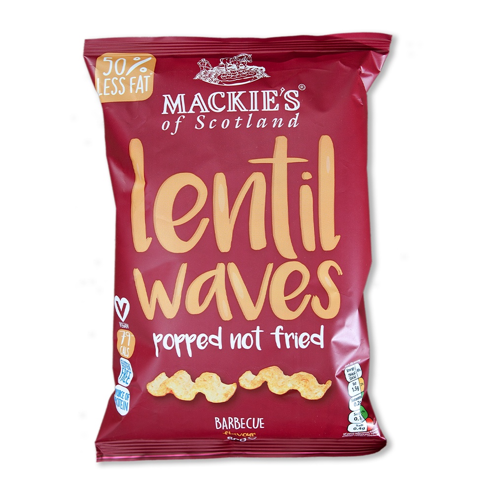 MACKIE'S LENTIL WAVES BBQ CHIPS 80G | Shopee Philippines