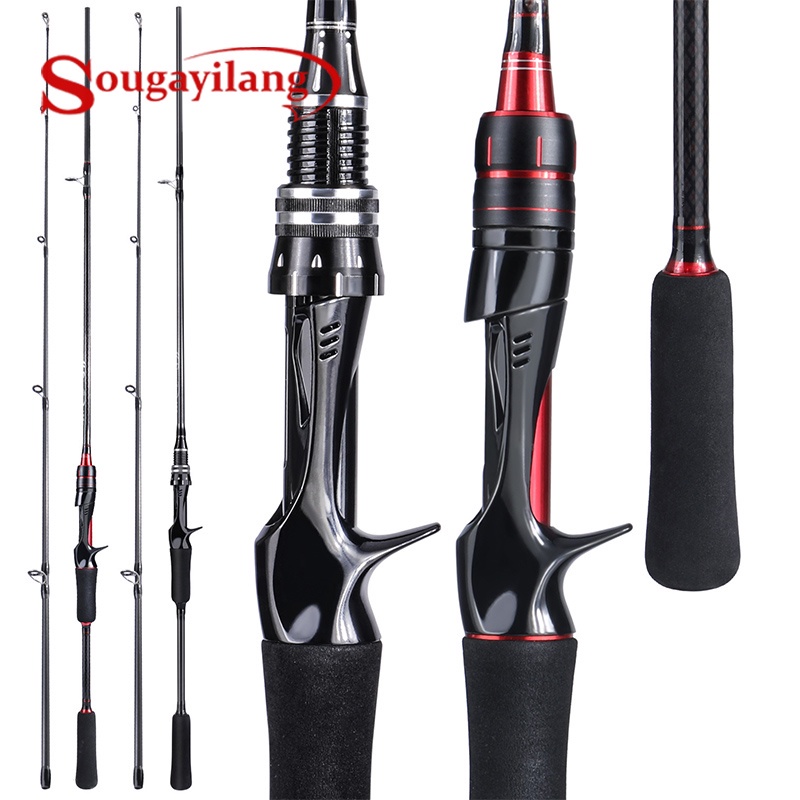 Spinning/Casting Fishing Rod 2 Section 1.8m High Carbon Fiber EVA Handle Fishing Tackle | Shopee ...