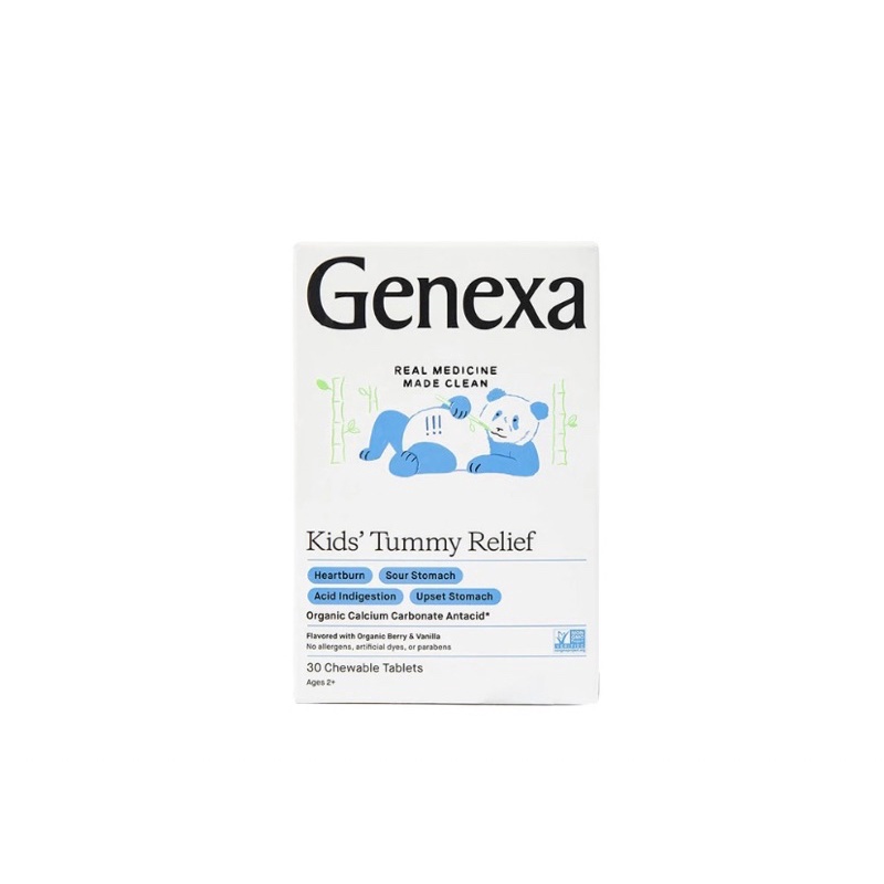 Genexa Kid's Tummy Relief 30 Chewable Tablets Flavored with Organic ...