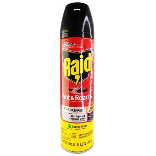 Raid Ant & Roach Lemon Scent Aerosol Spray 17.5 oz 496g (RED) GW_S3 ...