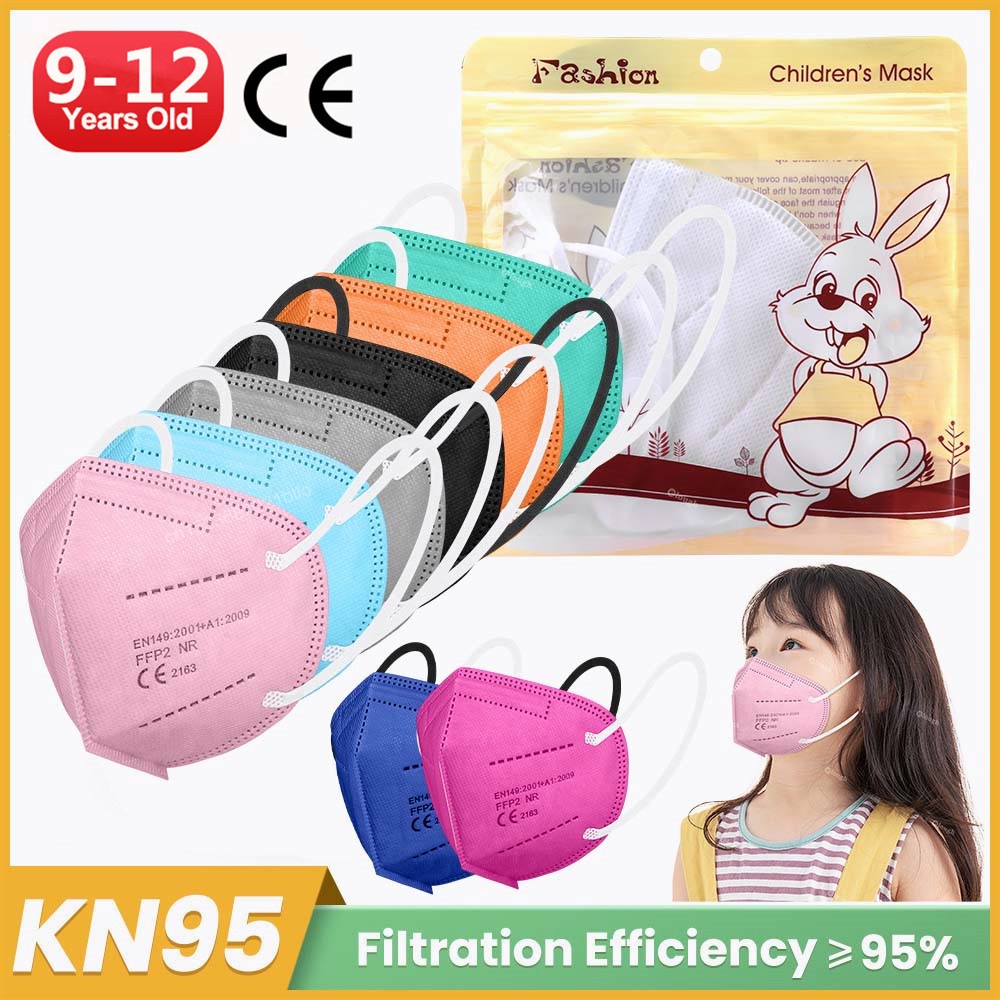 9-12 Years Old Reusable Face Mask 5 Layers KN95 Baby FFP2 Child ...
