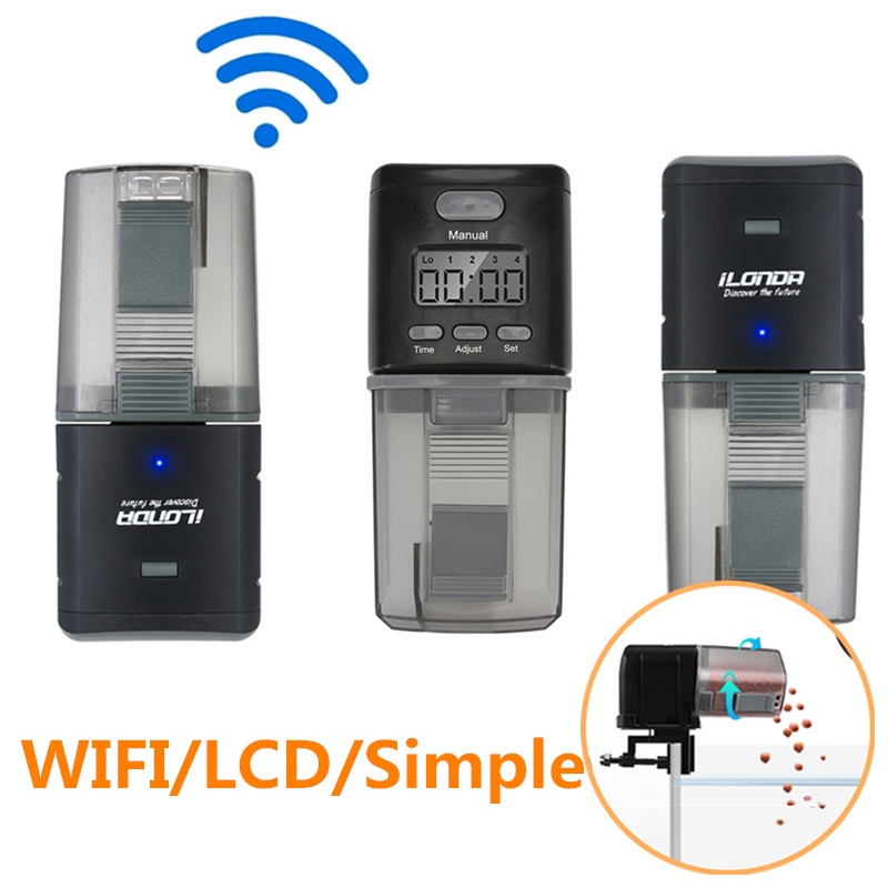 Wifi/LCD/Simple Automatic Fish Feeder Aquarium Smart Fish Food ...