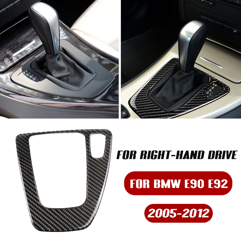 Real Carbon Fiber Car Gear Shift Panel Sticker For BMW E90 E92 E93 3 ...