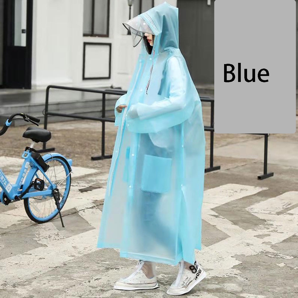 EVA Fashion Raincoat Backpack rain coat Adult Hooded Rain Coat Travel ...