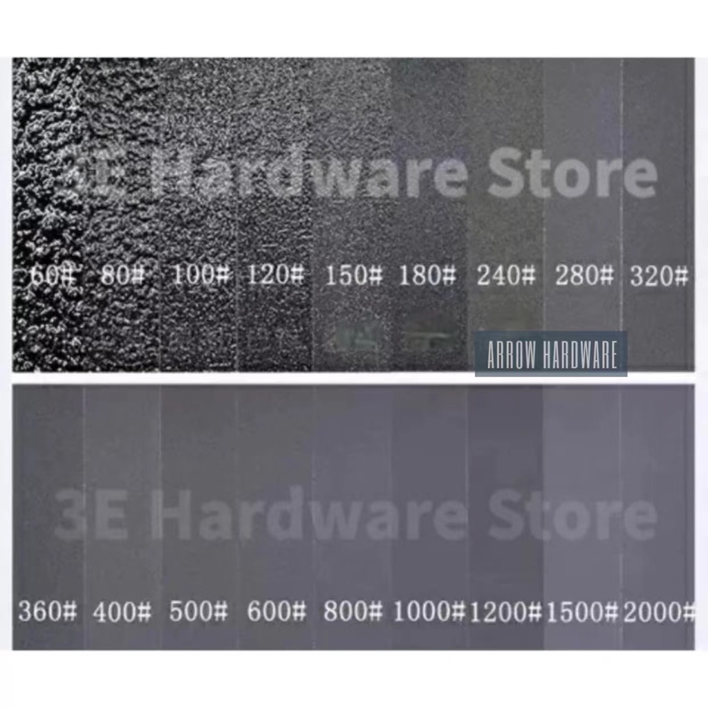 Imported 100 Sheets Abrasive Sandpaper Waterproof Grinding Paper (14 ...