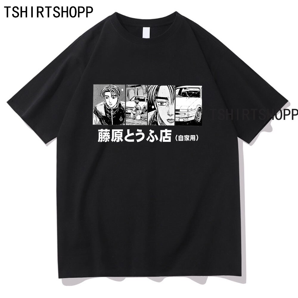 Initial D T Shirts Takumi Fujiwara & Panda Trueno AE86 Shirt Harajuku ...