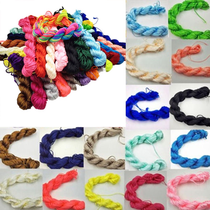 26m Nylon Cord Thread Braid String Chinese Knot DIY Bracelet | Shopee ...