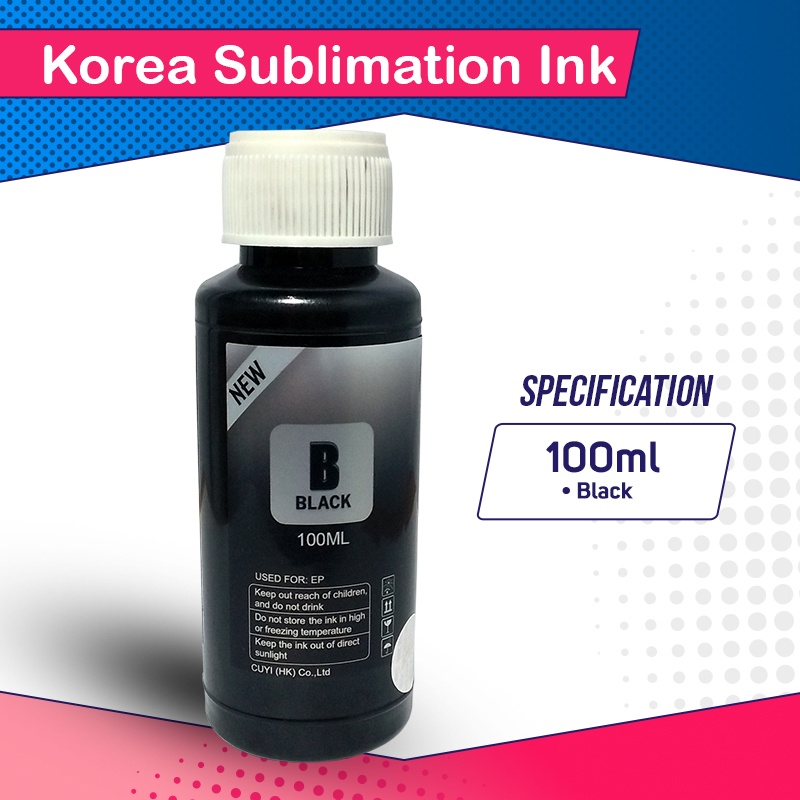 Korea Sublimation Ink 100ml for EP Modified Printer (6 colors) | Shopee ...