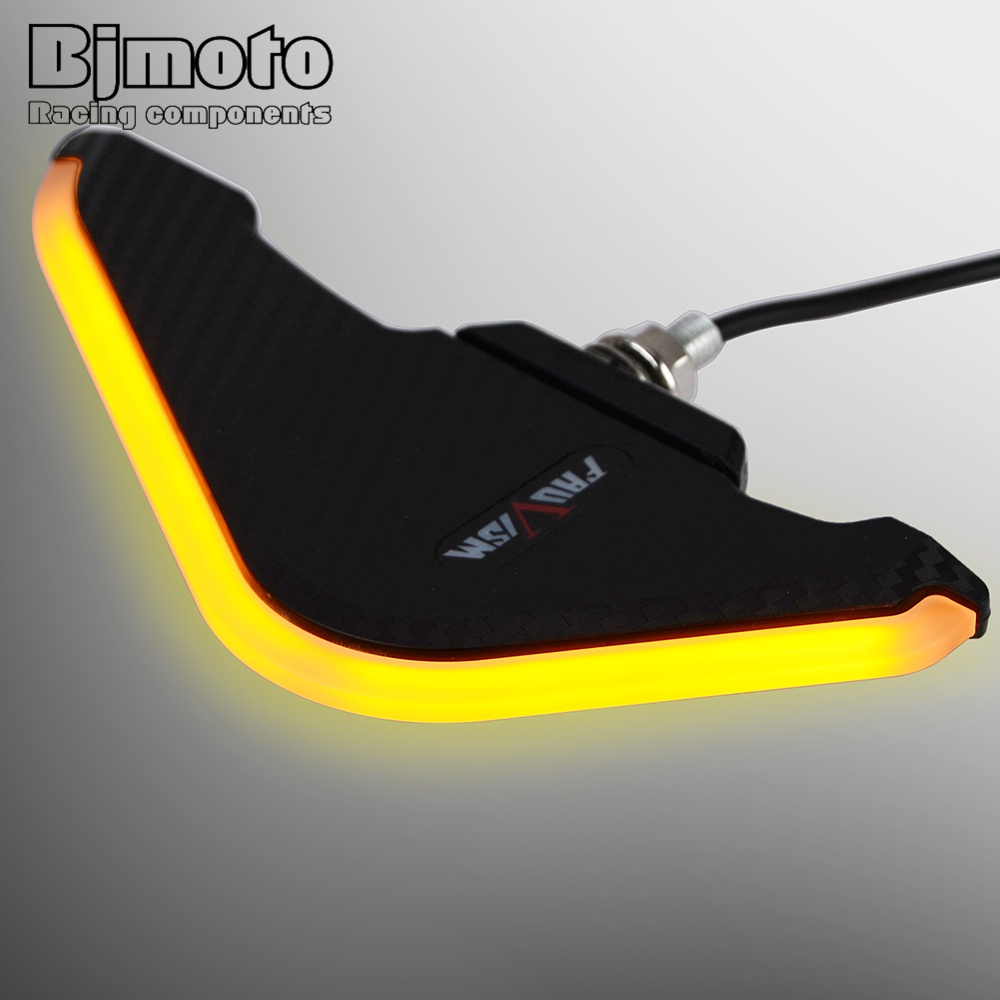 Dynamic LED Turn Signal Light Side Wing For KAWASAKI NINJA250 300 400 ...