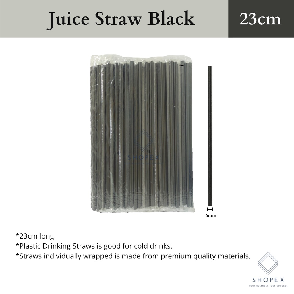 Thin Straw Individual Wrapped (100 pcs/ pack)/ Assorted Juice Straw ...