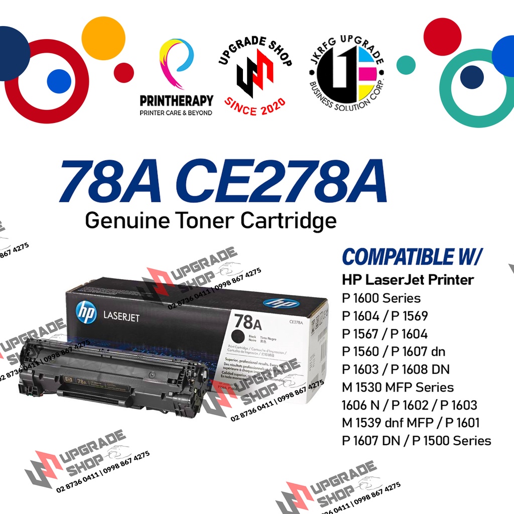 CE278A Black Original LaserJet Toner Cartridge 278A 78A 78 | Shopee ...