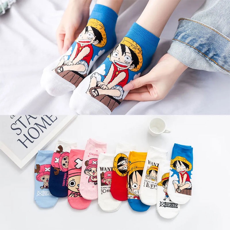 10 Pairs Cute Cartoon Comfortable Foot Socks Cute Anime Ankle Socks ...