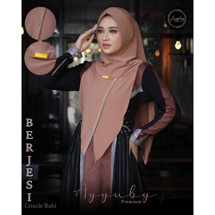 Hijab AYYUBY BERNIKA / Sequin Holes / HIJAB 2 LAYER / Instant HIJAB ...