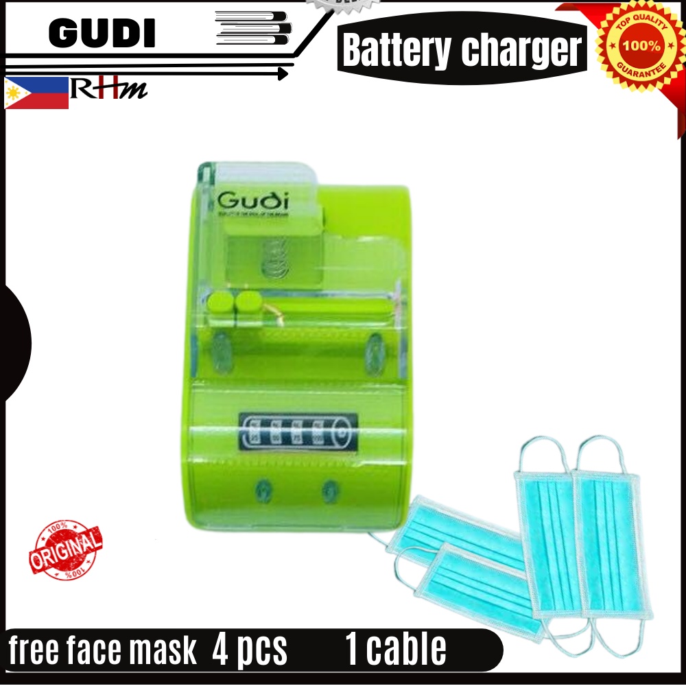 GUDI g516 LCD lights universal battery charger with cable Free Face ...