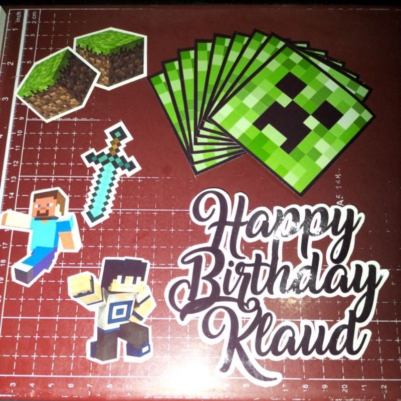 Roblox Minecraft Cake Topper/Sticker Set | Shopee Philippines