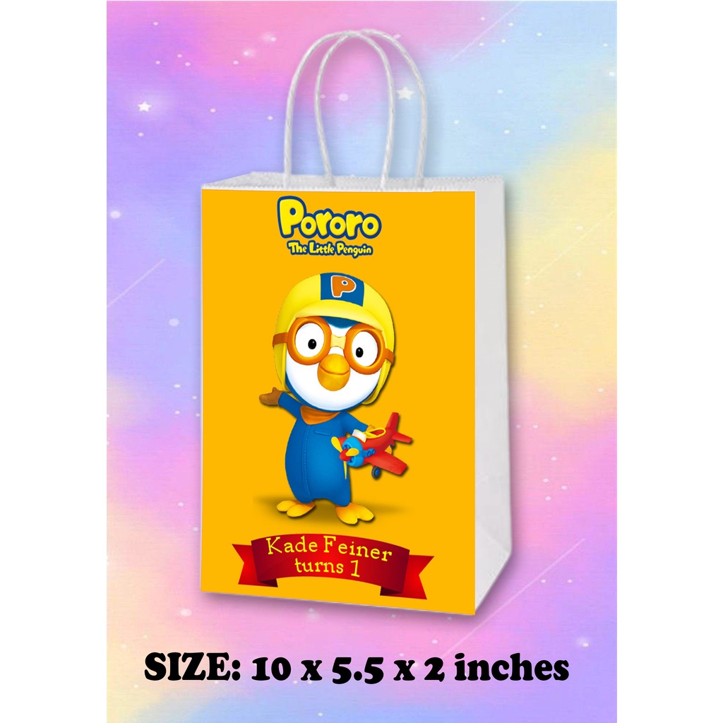 Pororo theme customized lootbag/paperbag (per piece) | Shopee Philippines