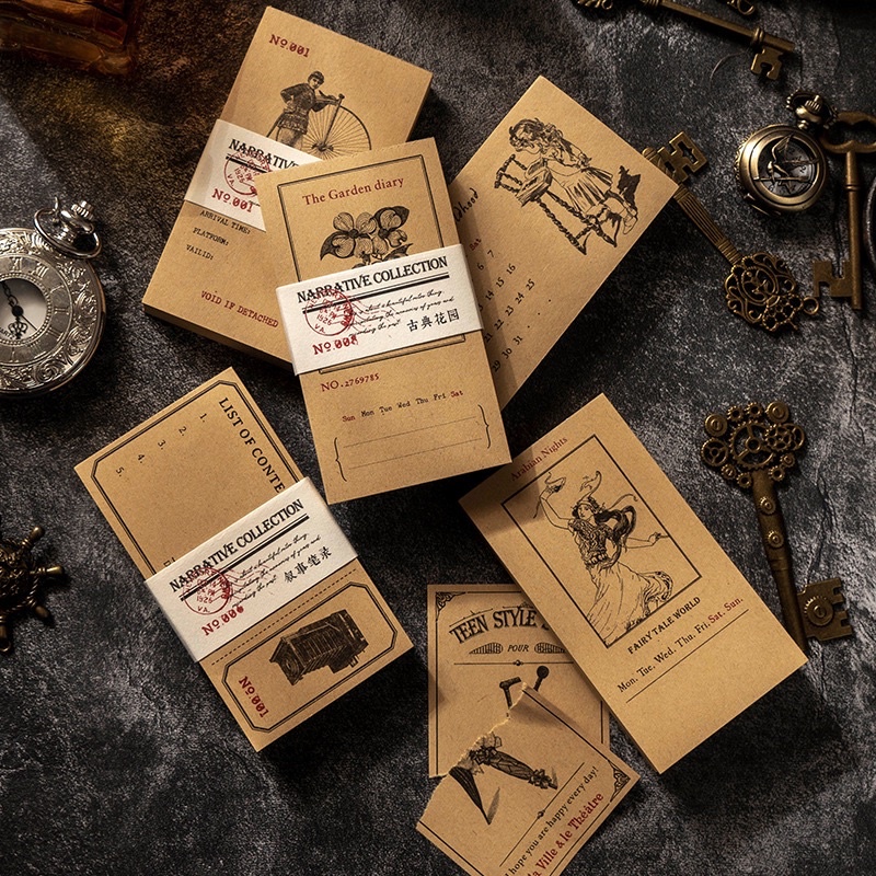 Narrative collection Vintage notes mixed set english library and notes ...