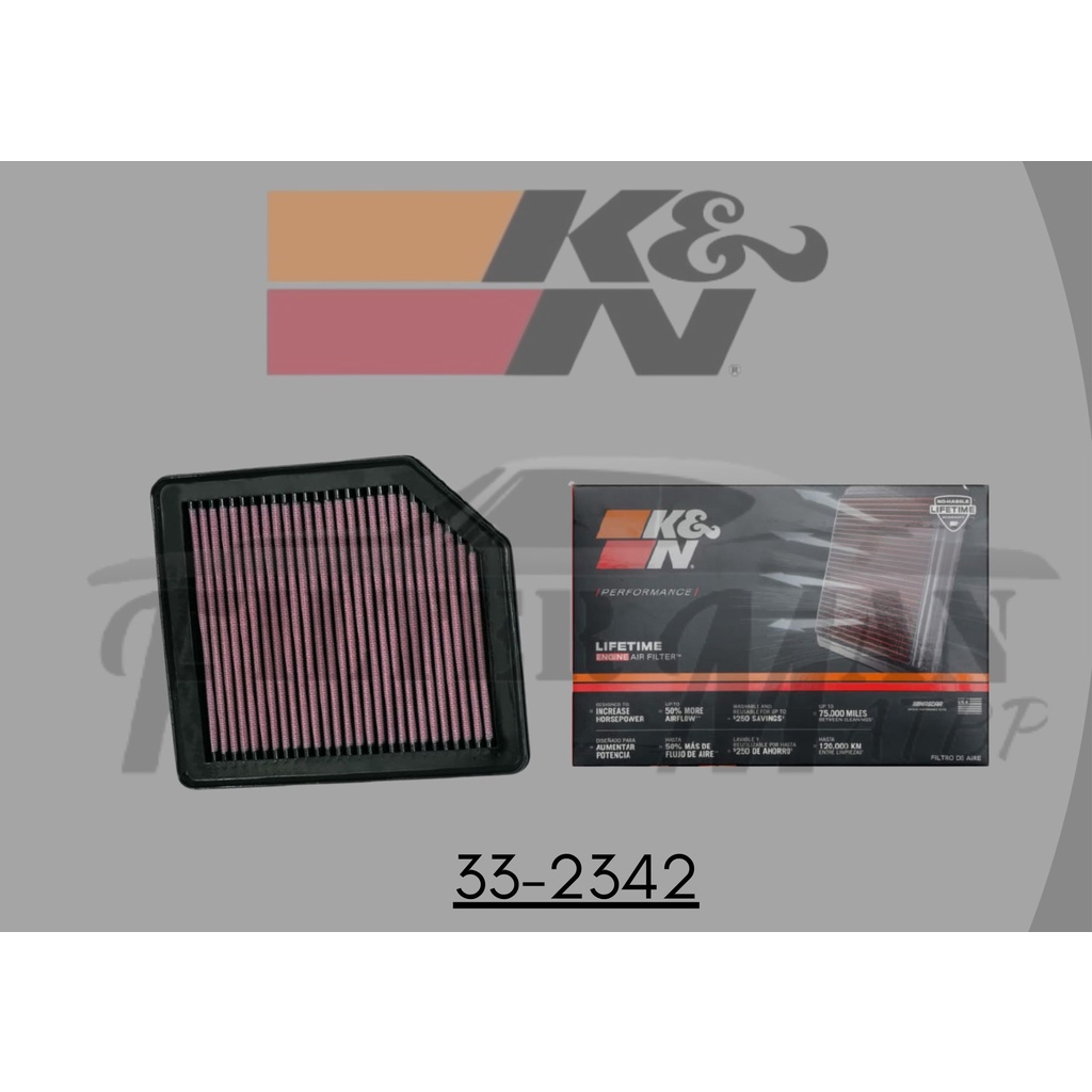 K&N AIR FILTER 33-2342 (HONDA CIVIC FD 1.8/1.2 L, LEXUS GX, CROSSROAD ...