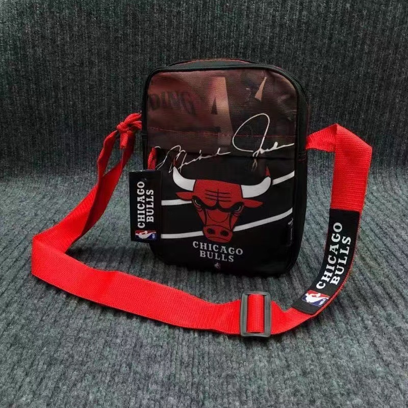 NBA Basketball Team Red Chicago Bulls Sling Crossbody Bag | Shopee ...