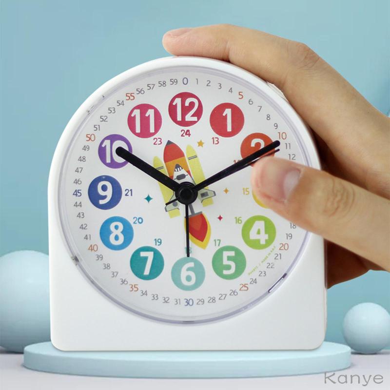 Analog Alarm Clock Night Lamp Mute Telling Time Teaching Clock for ...
